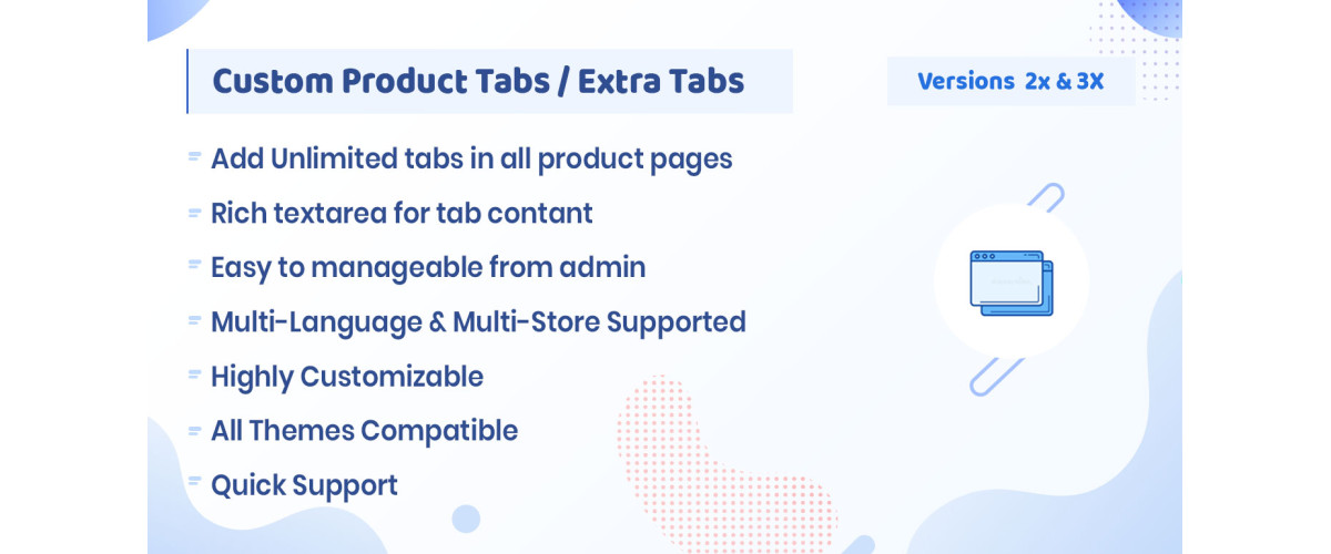Custom Product Tabs / Extra Tabs 4x, 3x, 2x